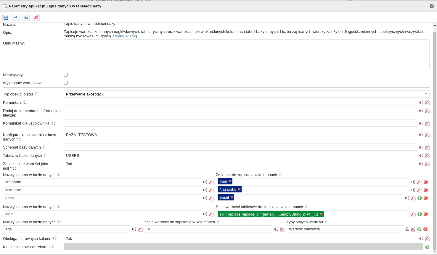 [SETTER/ZADANIE AUTOMATYCZNE] Zapis danych w tabelach bazy - Dostępne ...